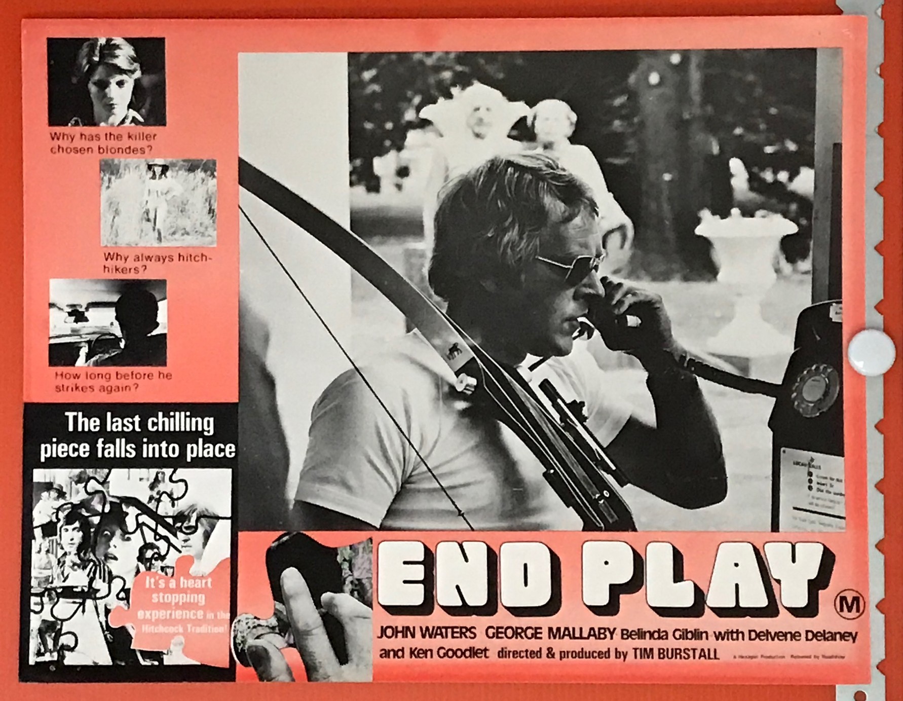 ORIGINAL LOBBY CARDS - END PLAY - 1976 - Australia - set of 8 - George ...