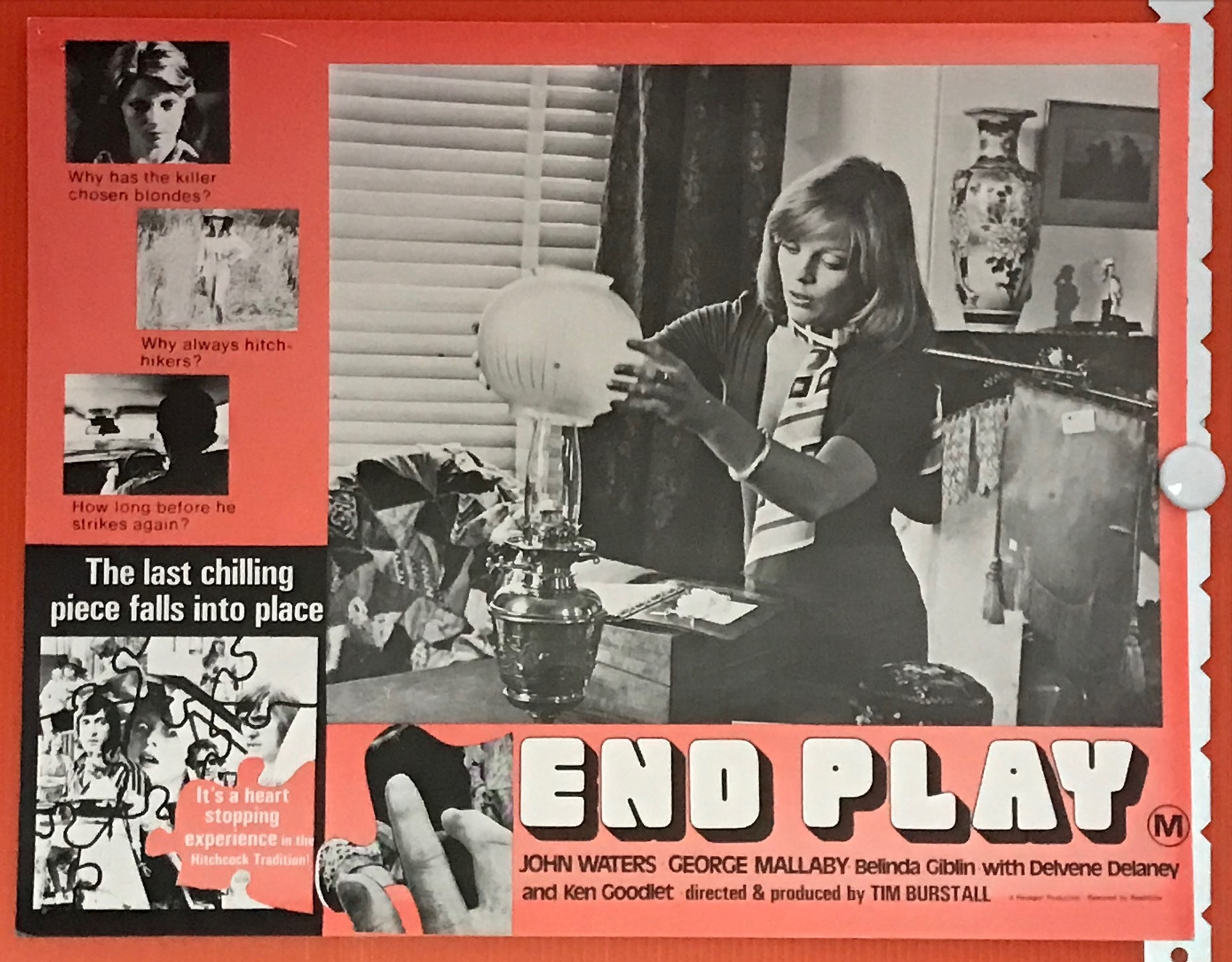 ORIGINAL LOBBY CARDS - END PLAY - 1976 - Australia - set of 8 - George ...