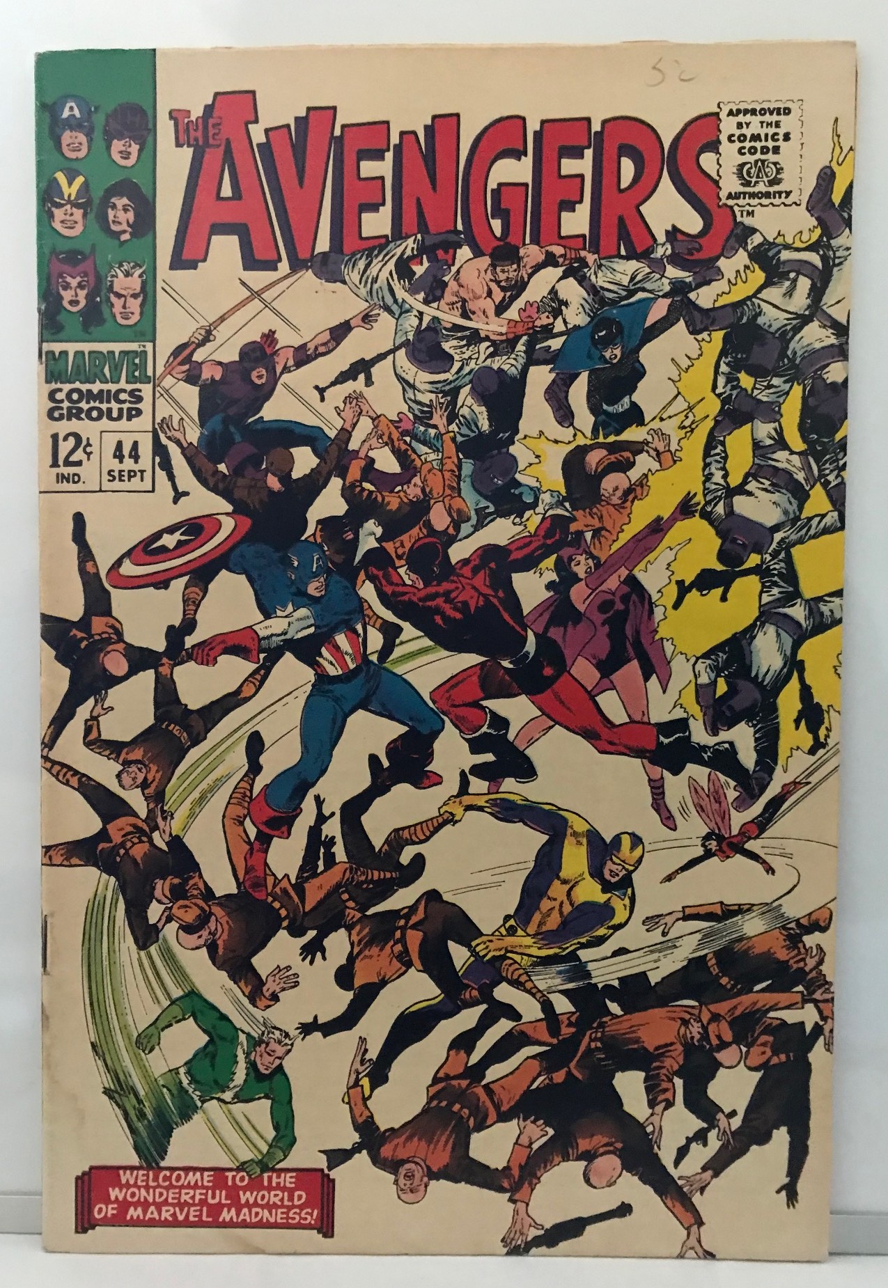 COMIC BOOK - MARVEL COMIC GROUP - THE AVENGERS - #44 - Vol.1, Sep 1967 ...