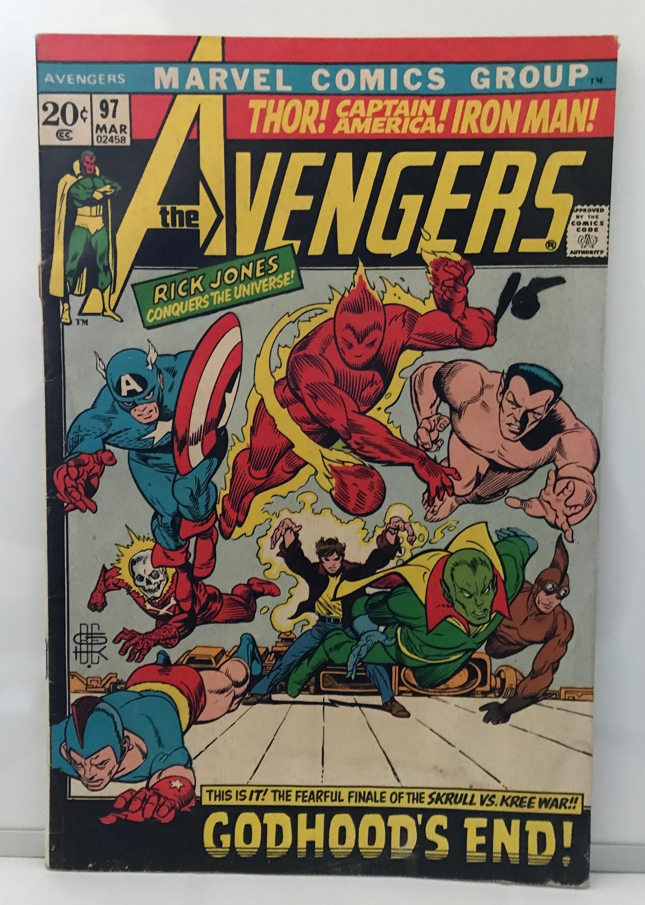 COMIC BOOK - MARVEL COMIC GROUP - THE AVENGERS - #97 - Vol.1, Mar 1972 ...