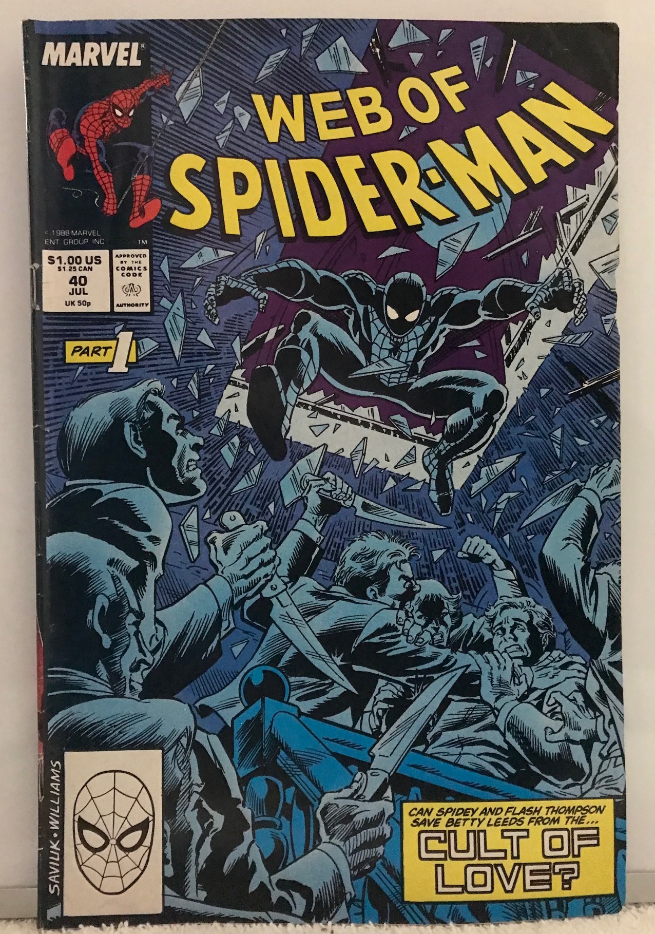 COMIC BOOK - MARVEL - WEB OF SPIDER-MAN (Lot of 3) - #40,#41,#43 - Vol ...
