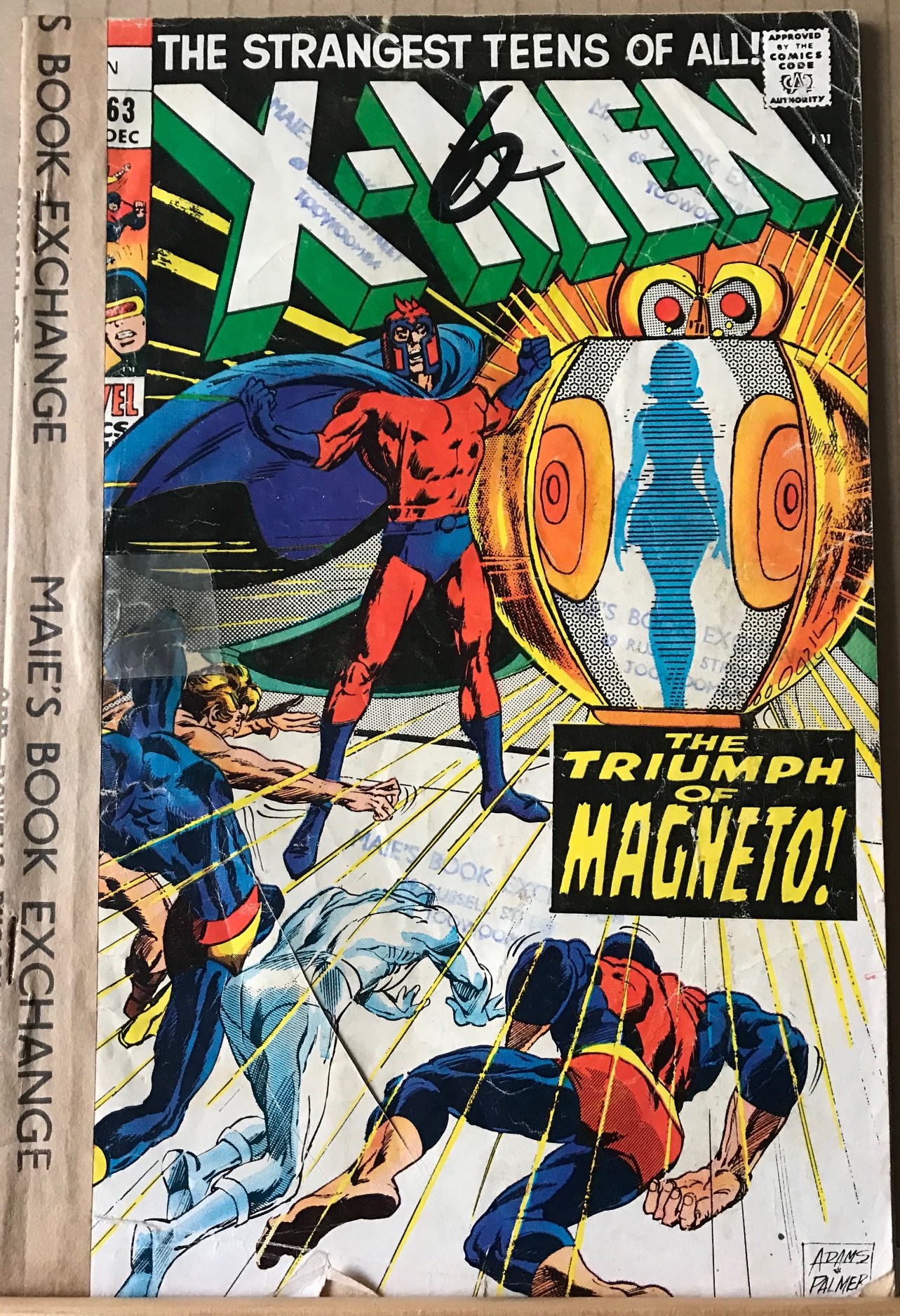 COMIC BOOK - MARVEL - X-MEN - #63 - Vol.1, Dec 1969 - X Marks The Shop