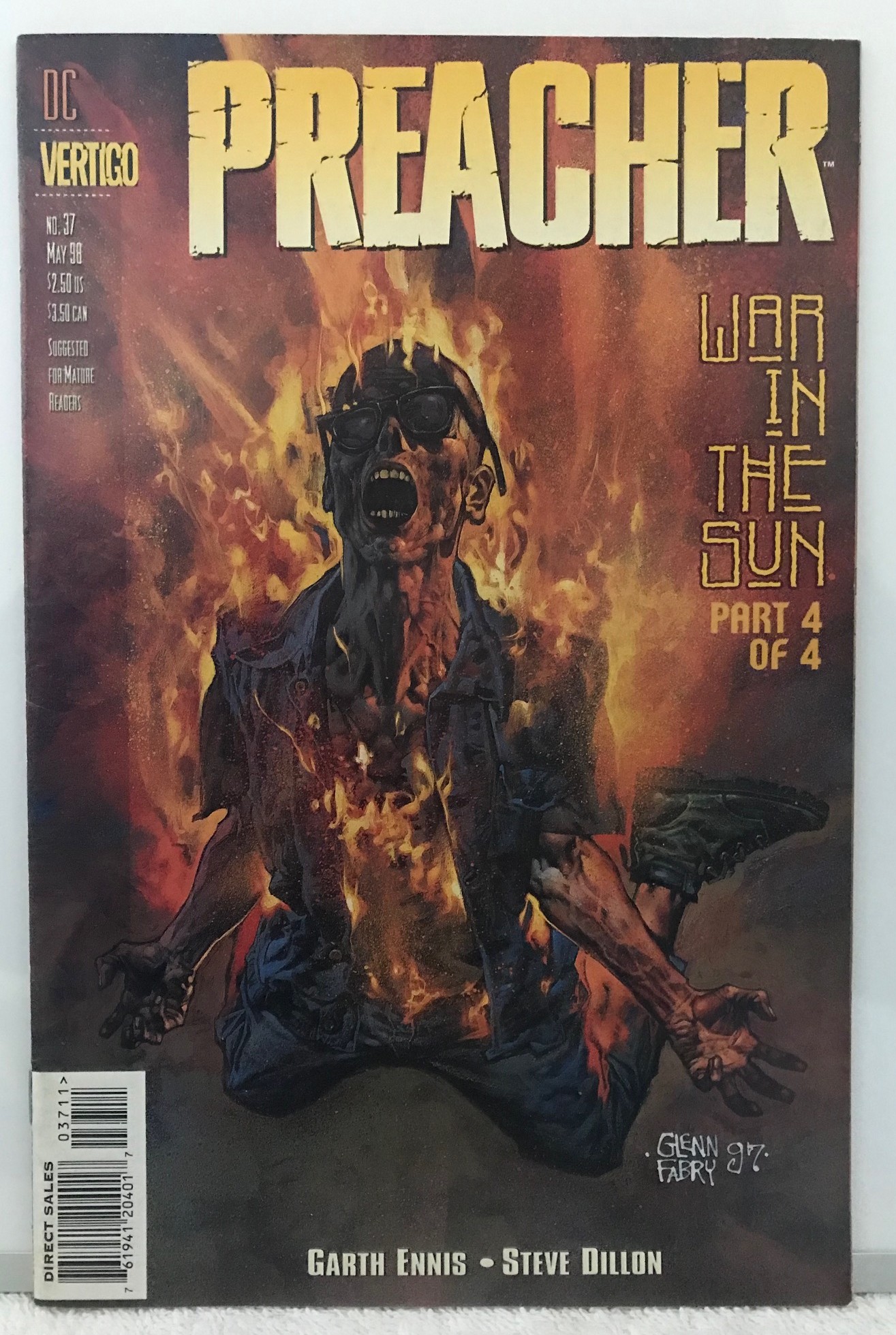 COMIC BOOK - DC VERTIGO - PREACHER - #37 - Vol.1, May 1998 - X Marks ...