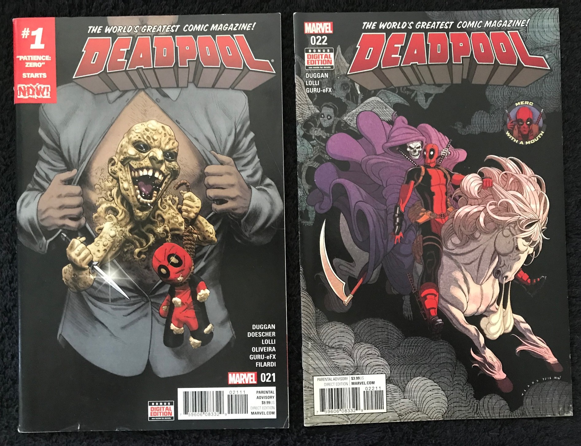 COMIC BOOK - MARVEL - DEADPOOL (Lot of 4) - #021-027 - Vol.5, Oct-Feb 2016/17 - X Marks The Shop