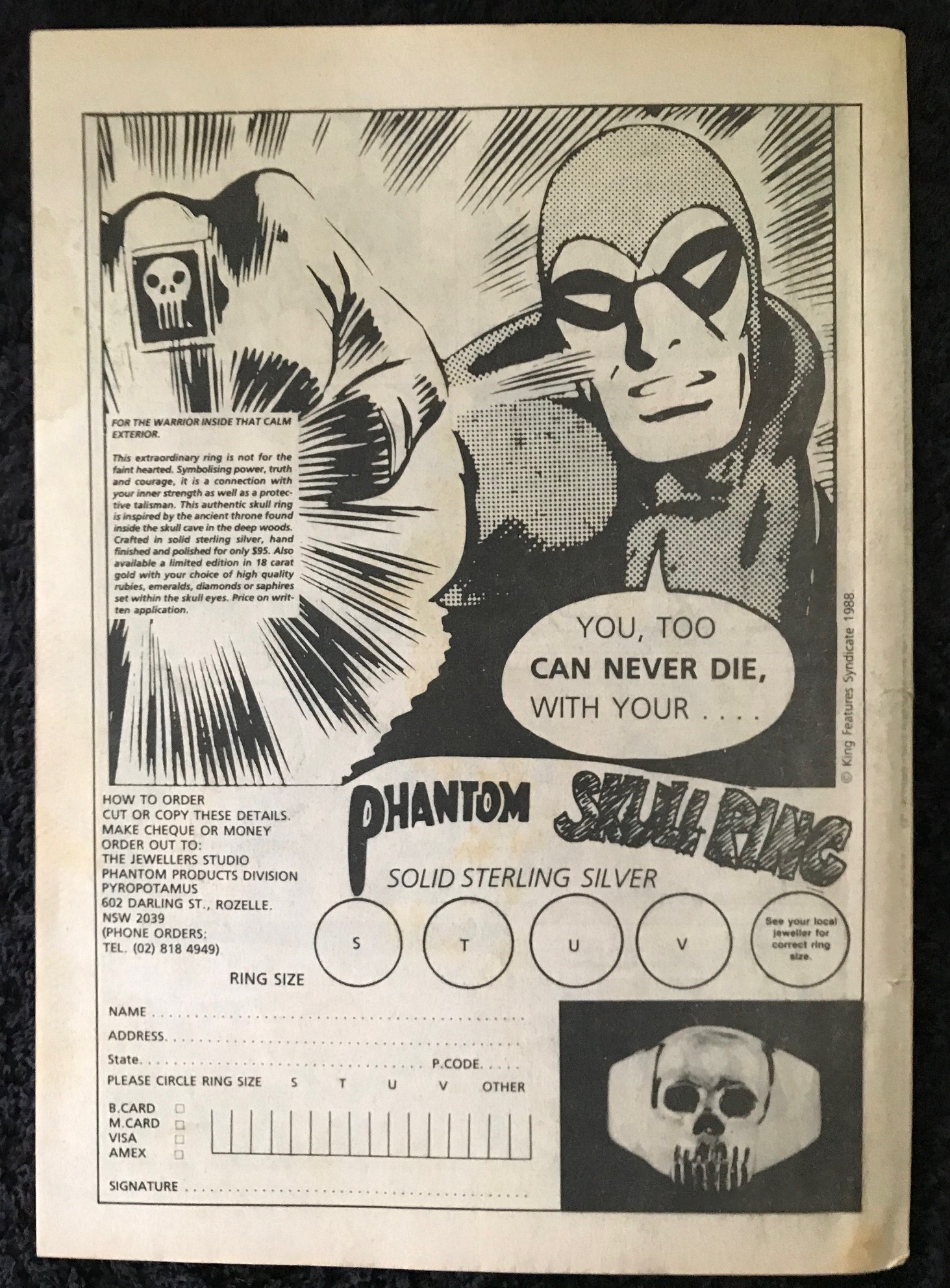 FREW PHANTOM COMIC #912-a - X Marks The Shop