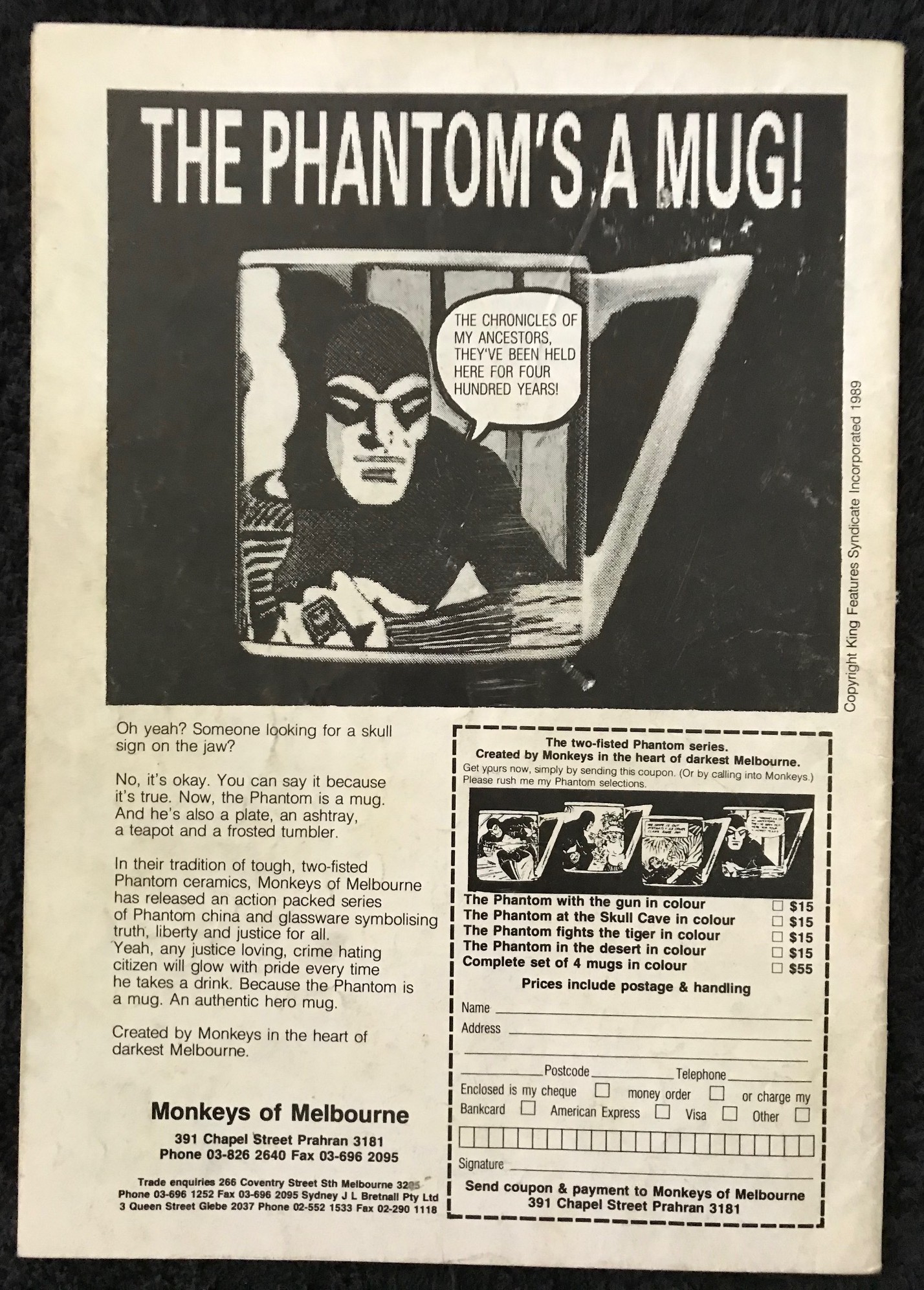 FREW PHANTOM COMIC #935-a - X Marks The Shop