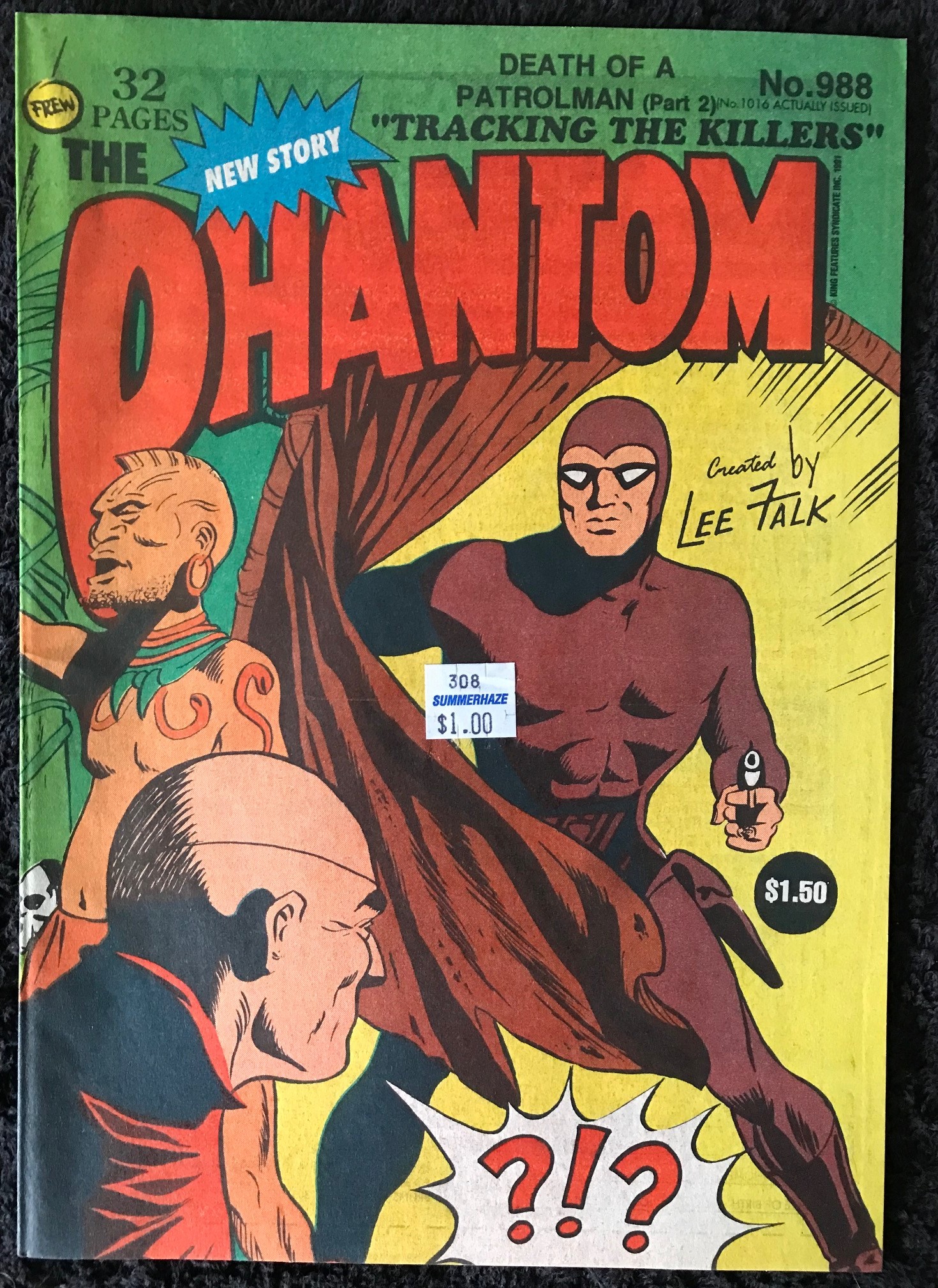 FREW PHANTOM COMIC #988-b - X Marks The Shop