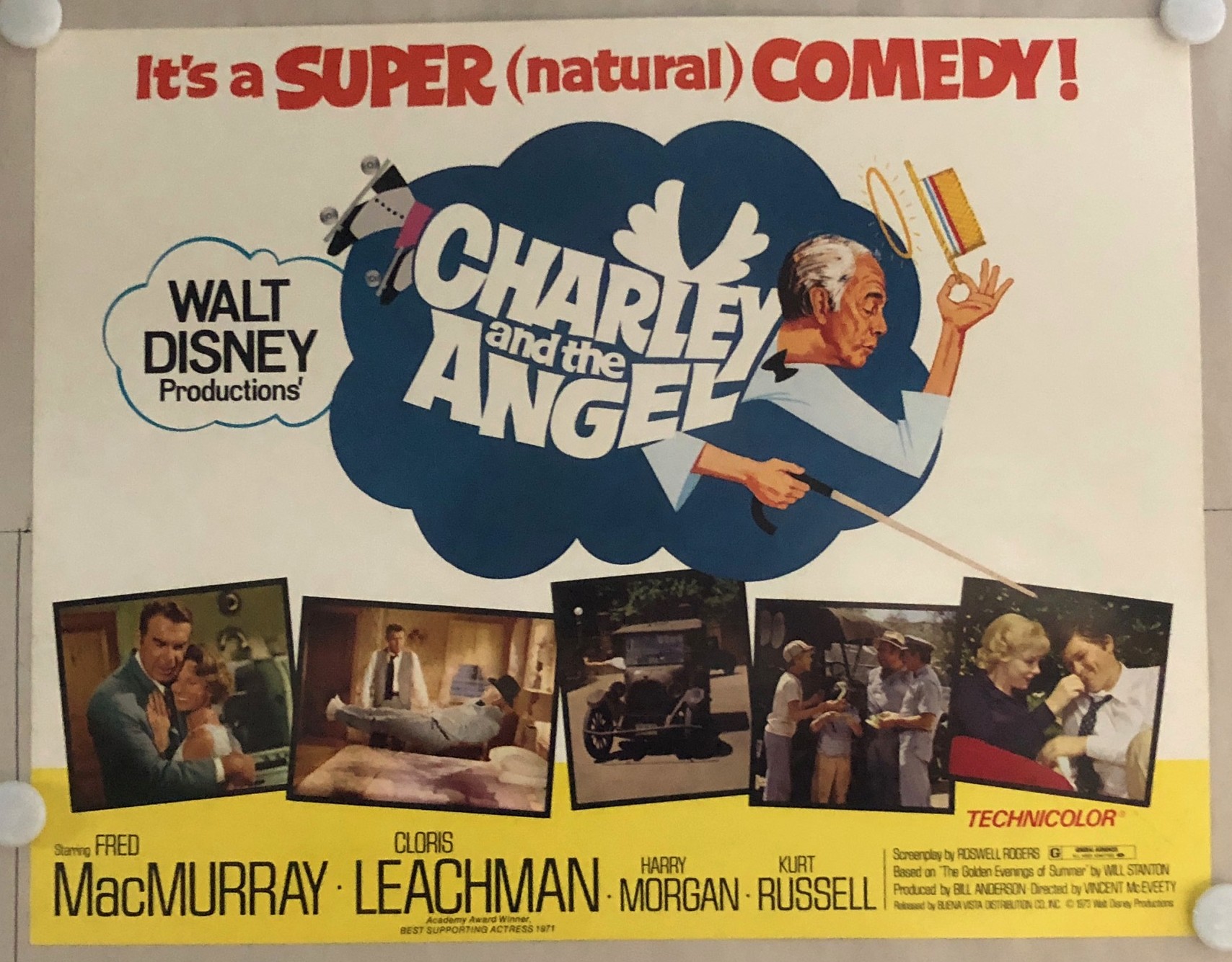 ORIGINAL LOBBY CARDS – CHARLEY AND THE ANGEL – 1973 – Walt Disney – set ...